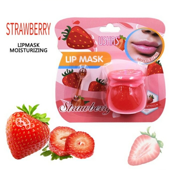 None | Makeup | Ushas Moisturizing Strawberry Lip Mask | Poshmark
